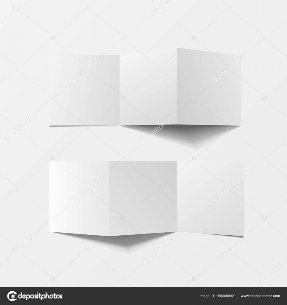 Mock up 3d leaflet blank. Top view. For brochure, leaflet, pamphlet ...