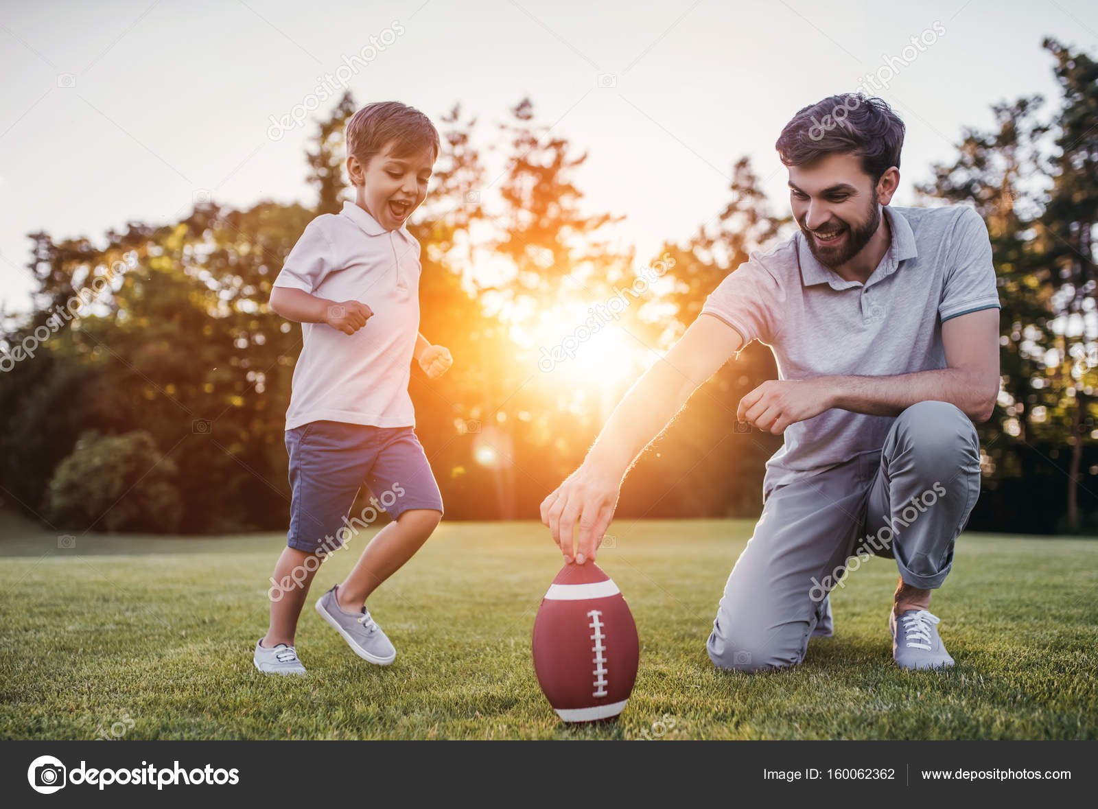 Football Dad And Son
