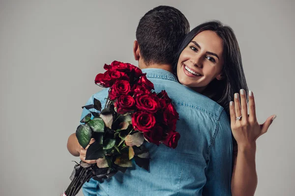 Romantic couple flowers Stock Photos, Royalty Free Romantic couple ...