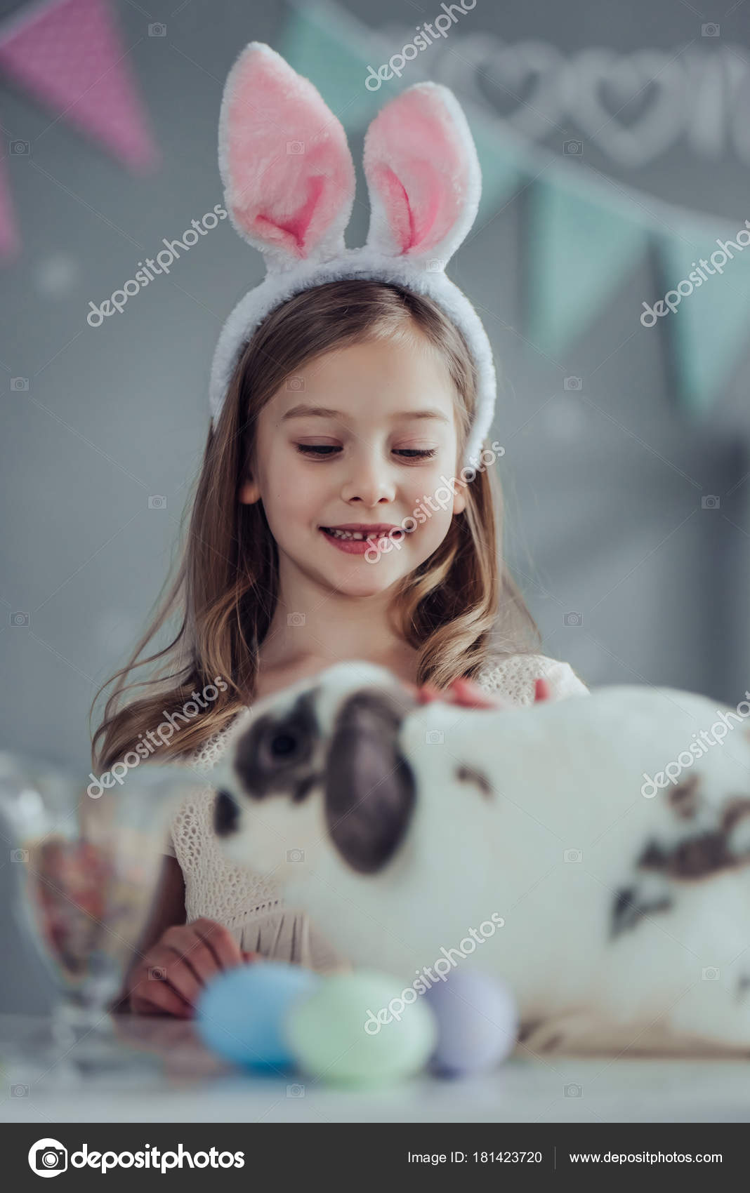 Cute little girl celebrating Easter Stock Photo by ©4pmphoto@gmail.com ...