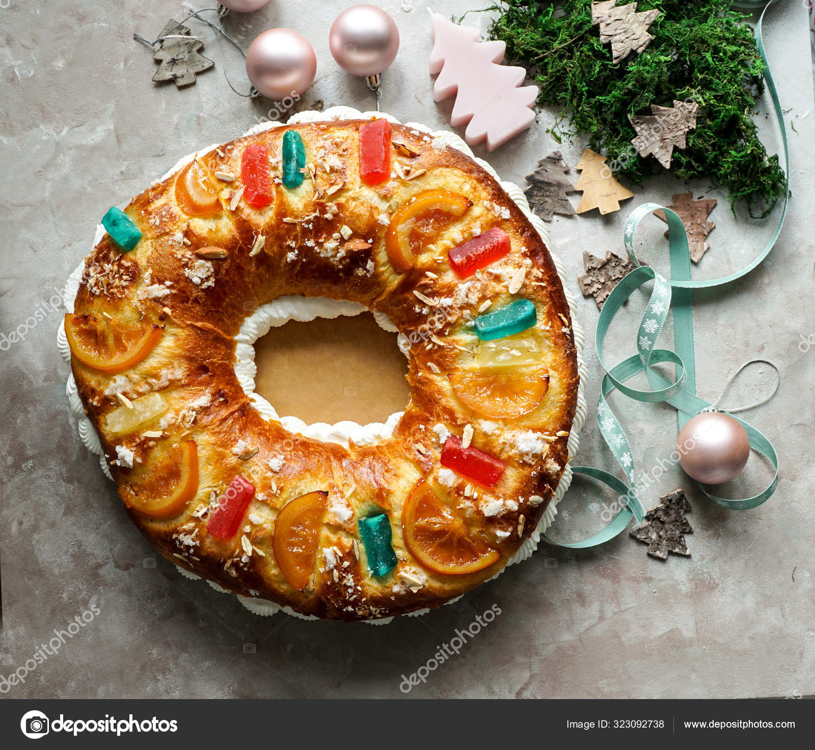 Roscon Reyes Rosca Reyes Epiphany Cake Kings Cake Stock Photo by ...