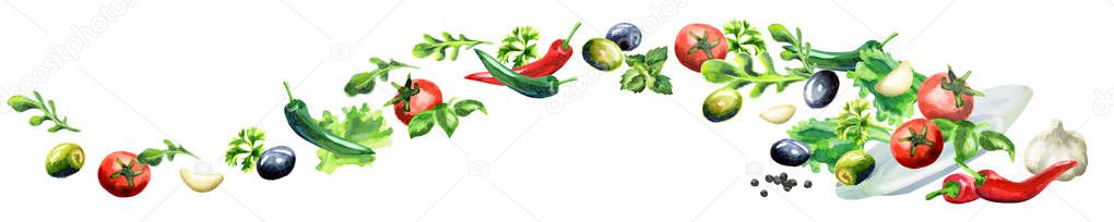 Salad border Pictures, Salad border Stock Photos & Images | Depositphotos®