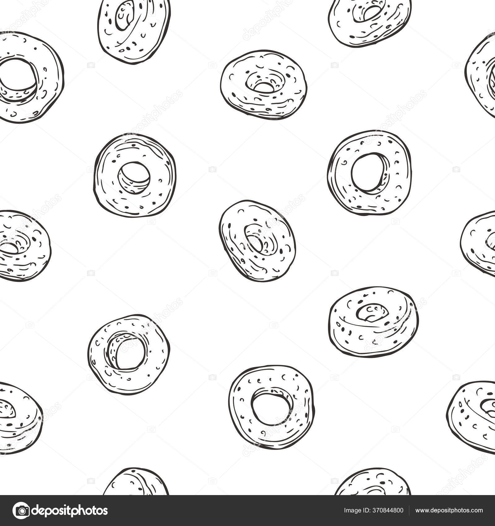 Hand Drawn Breakfast Cereals Vector Seamless Pattern Stock Vector Image ...