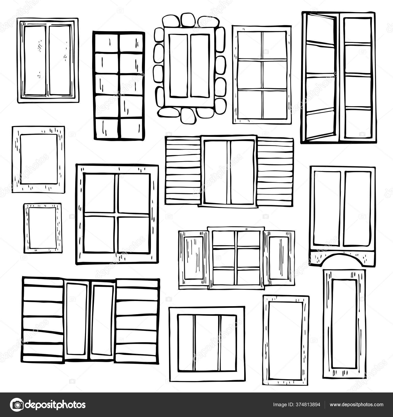 Hand Drawn Windows Vector Sketch Illustration Stock Vector by ©rraya ...