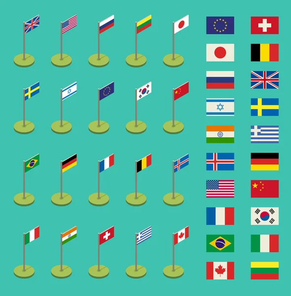 圆形世界各国国旗图库矢量图片、免版税圆形世界各国国旗插图|Depositphotos