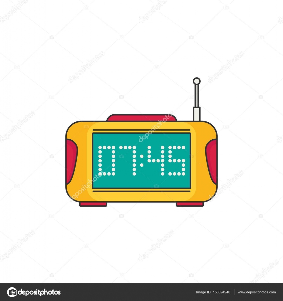 Reloj digital con radio . Vector de stock #153094940 de ©Mix3r