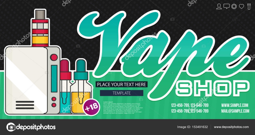 Vape Banner for web or print. Stock Vector by ©Mix3r 153491632