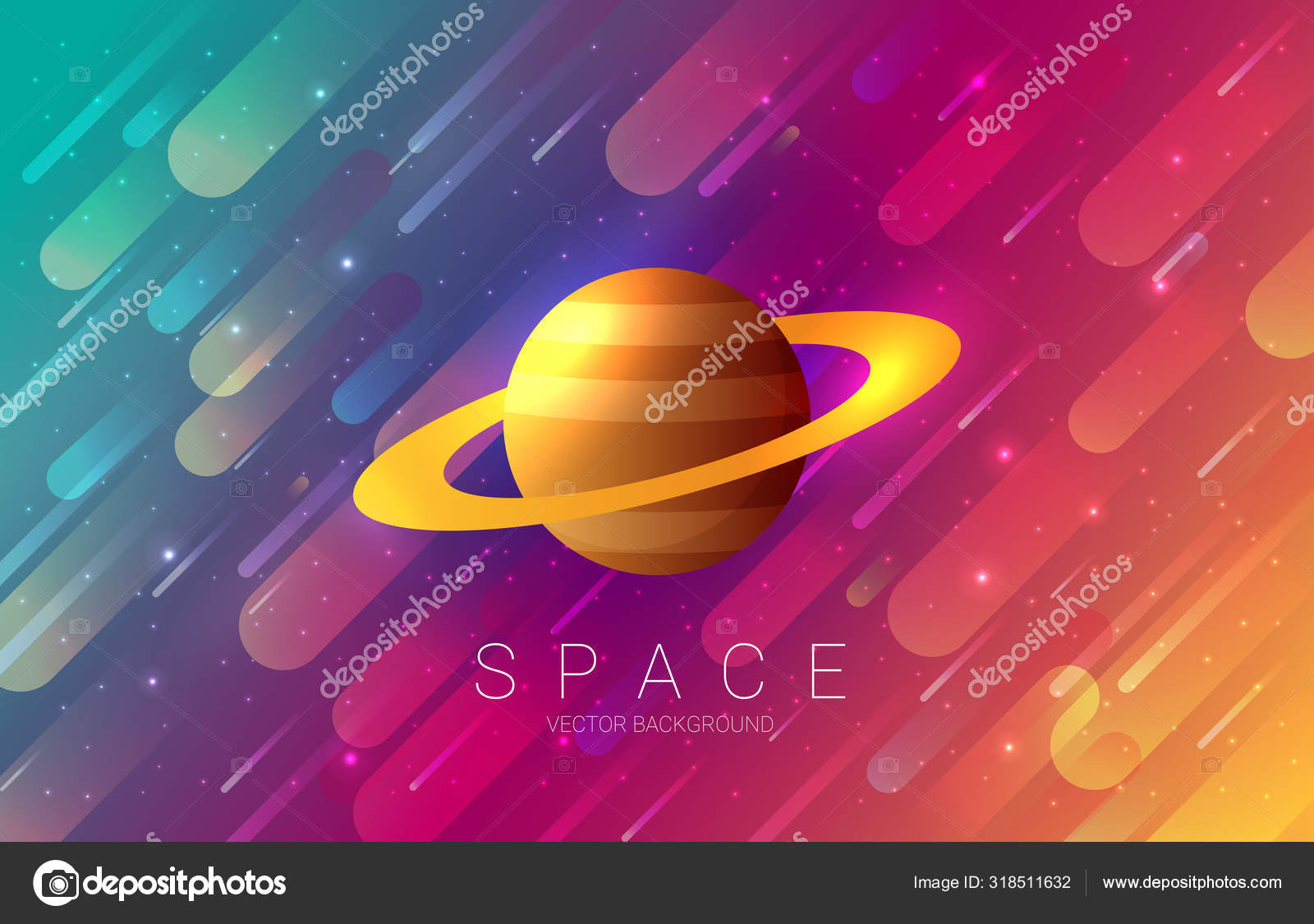 Cosmic Background Planet Vector Illustration Stock Vector by ©Mix3r ...