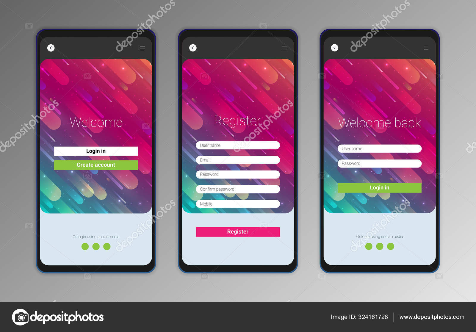 Modern Smartphone Flat Vector Isolated Background Stock Vector Image by ...