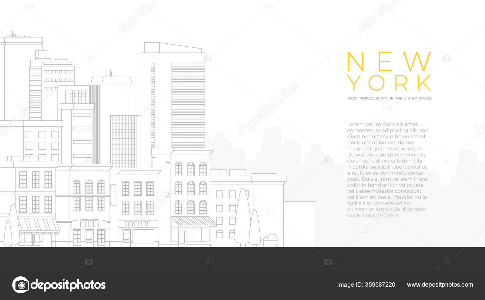 Downtown Vector Building Illustration Isolated Background Stock Vector ...