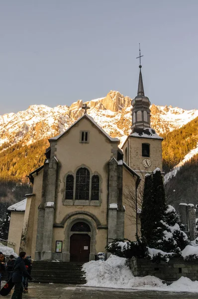 Snowy Chamonix de Mont Blanc on a Christmas Day – Stock Editorial Photo ...