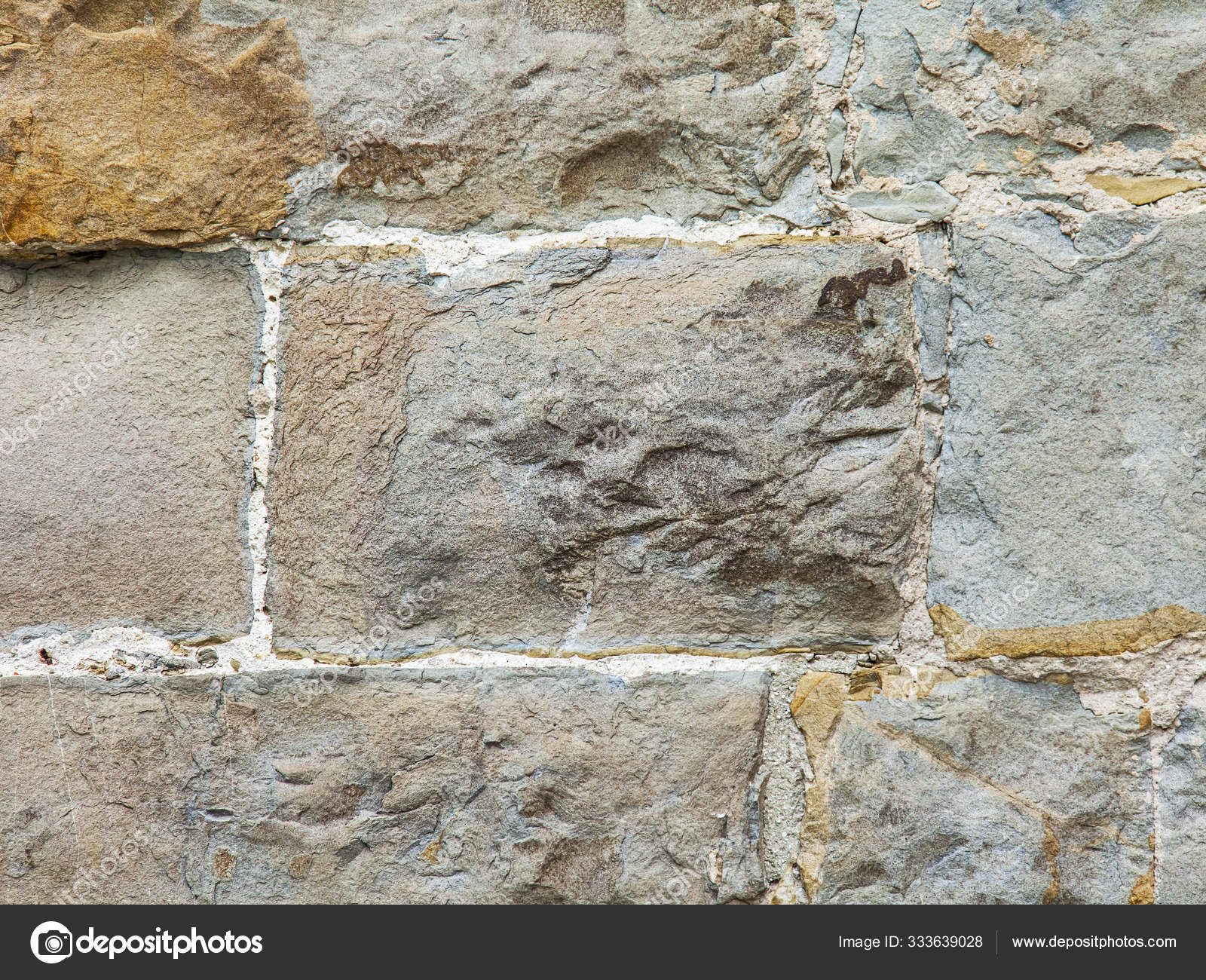 Surface Old Stone Porous Wall — Stock Photo © bellena #333639028