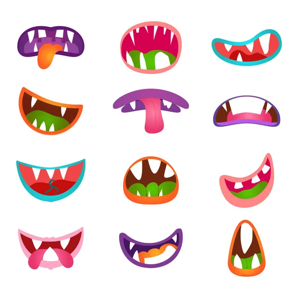 Cute Monsters Mouths — Stock Vector © Jason Lsy 108756756