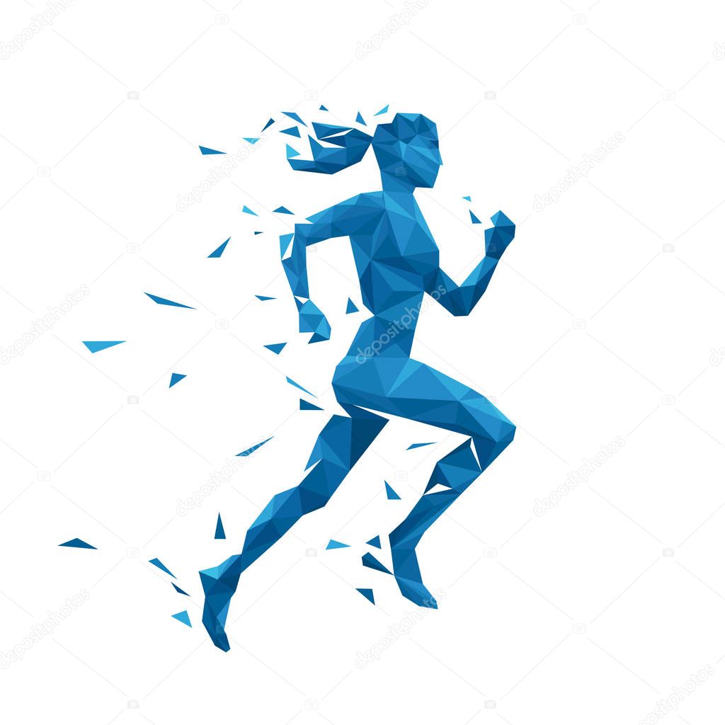 Active running woman vector illustration. Energy jogging design — Stock ... Active running woman vector illustration. Energy jogging design — Stock ...