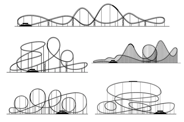47 Roller coaster loop Vectors, Royalty-free Vector Roller coaster loop ...