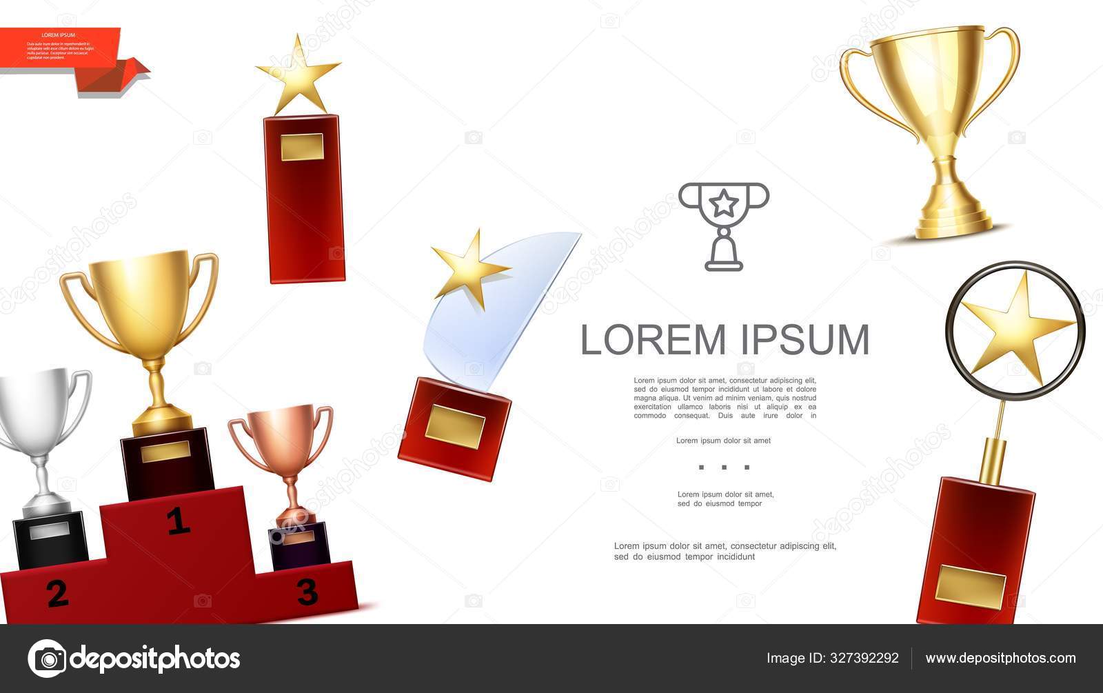 Realistic Prizes And Awards Template Stock Vector Image by ©K3star ...