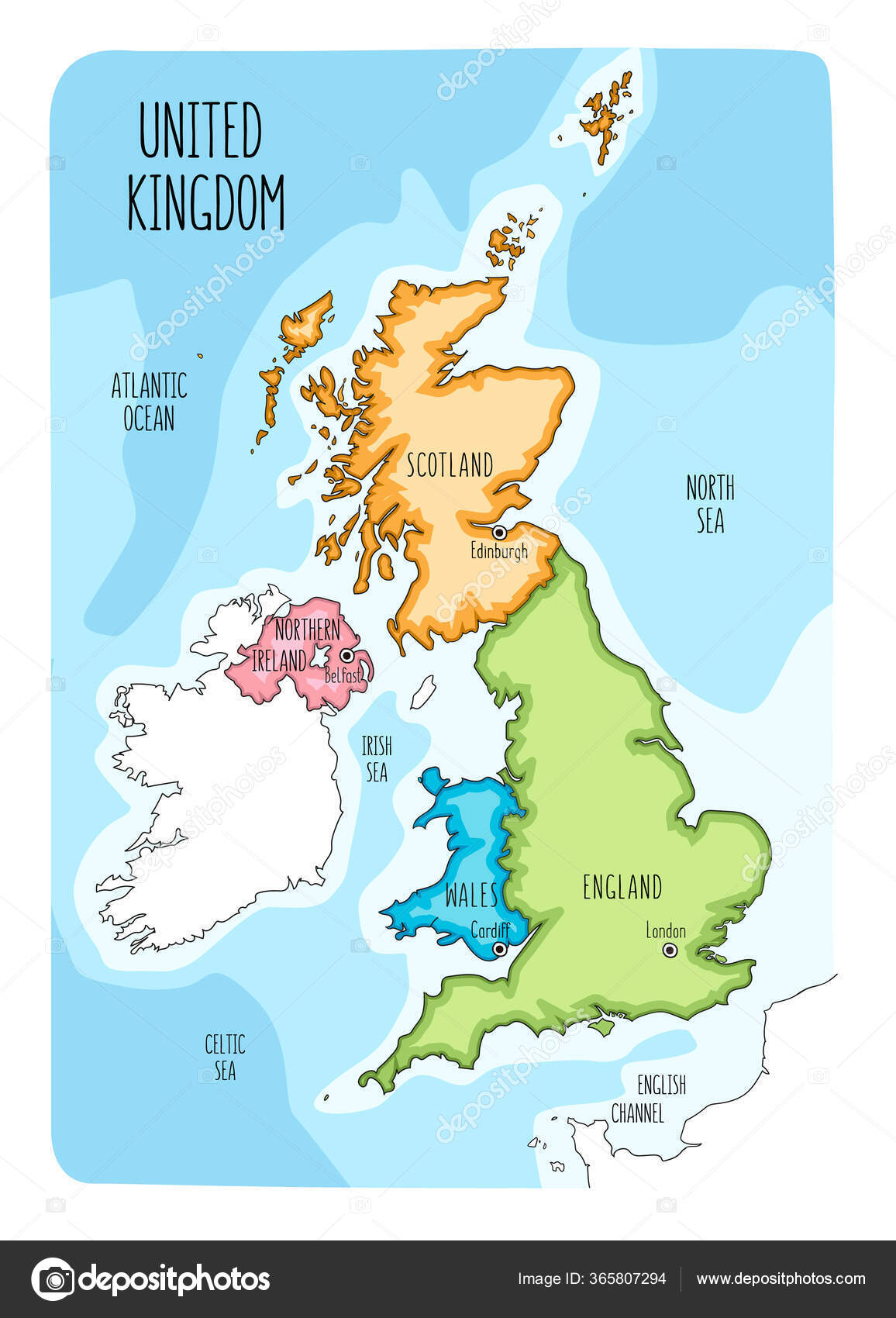 Storbritannia Europa Kart