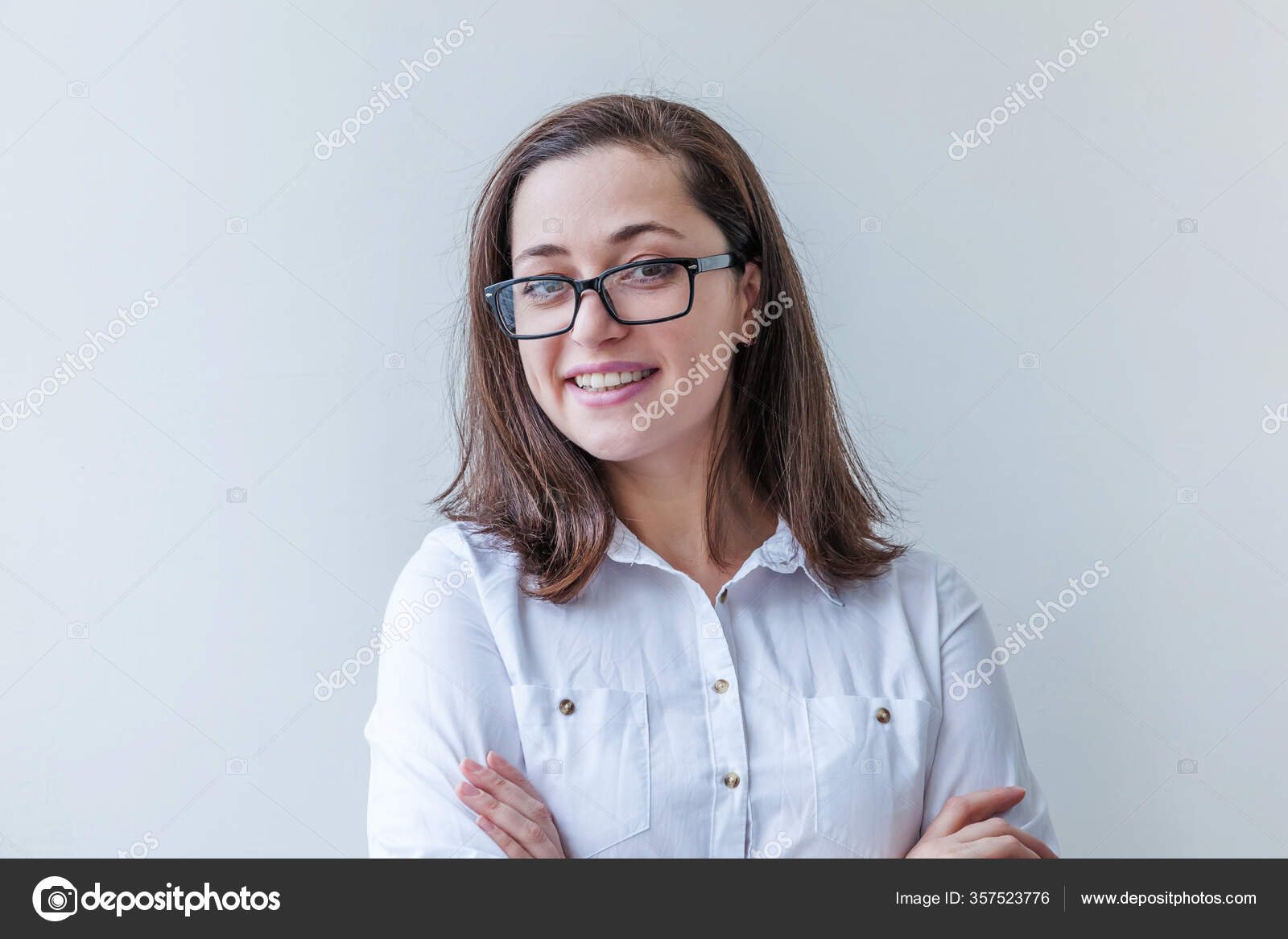 Beautiful Happy Girl Smiling Beauty Simple Portrait Young Smiling