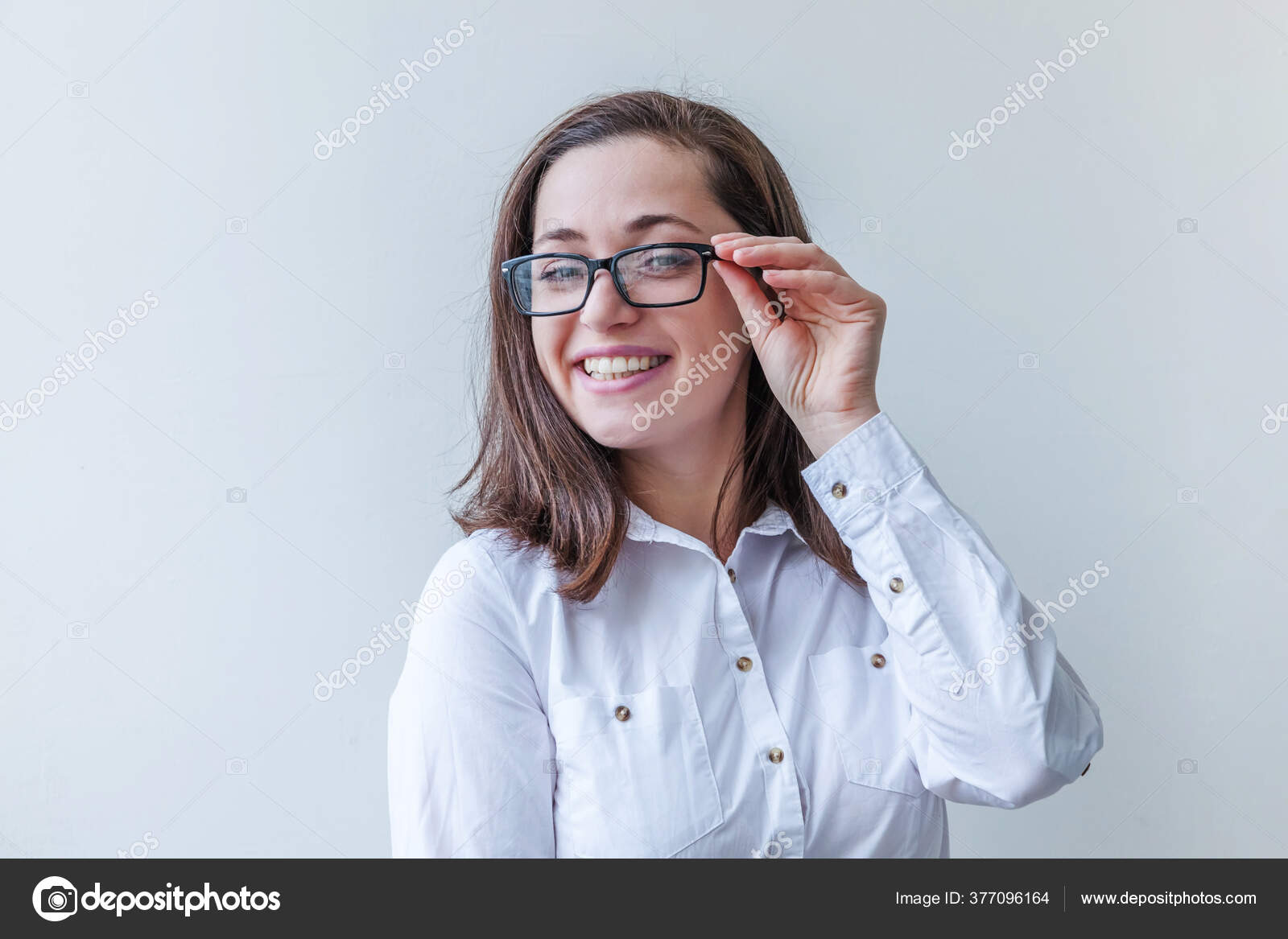 Beautiful Happy Girl Smiling Beauty Simple Portrait Young Smiling