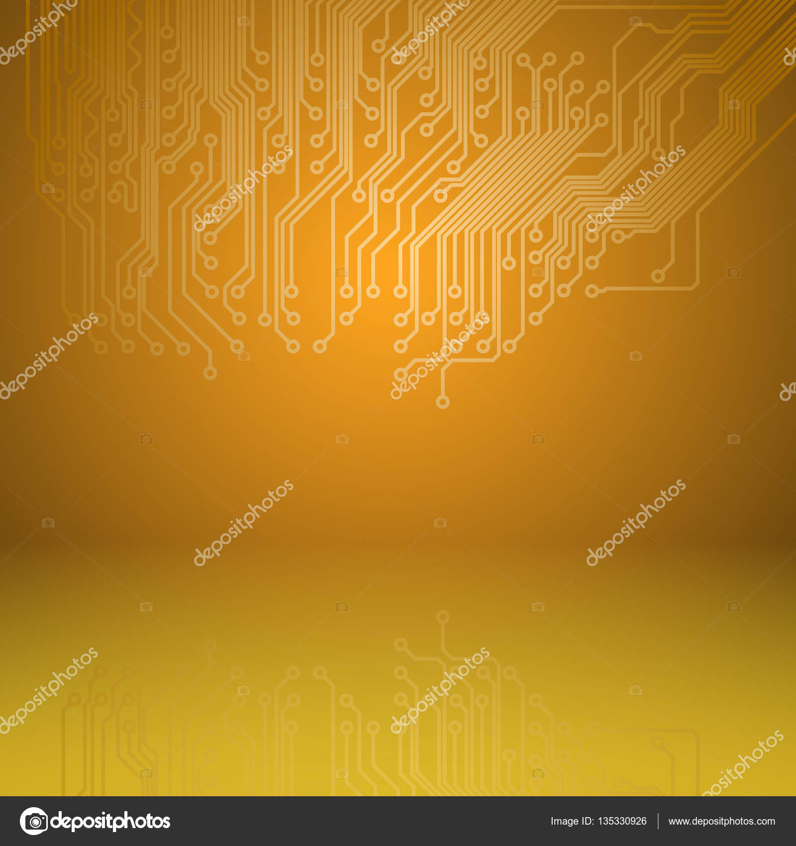Electric Circuit Orange Wallpaper