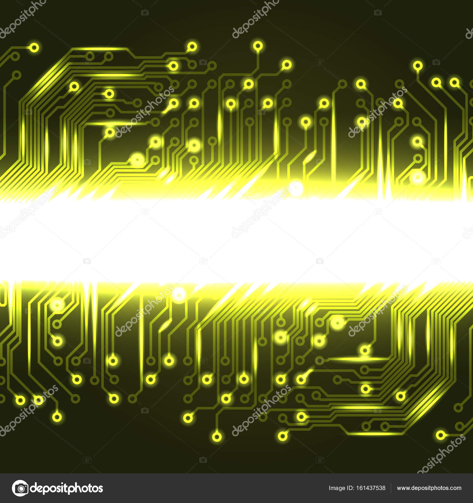 Electronics yellow background with circuit board Stock Vector by ...