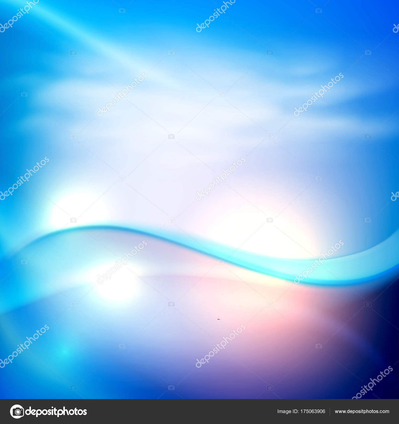 Water wave in sunset time. Blue background. Stock Vector Image by ...
