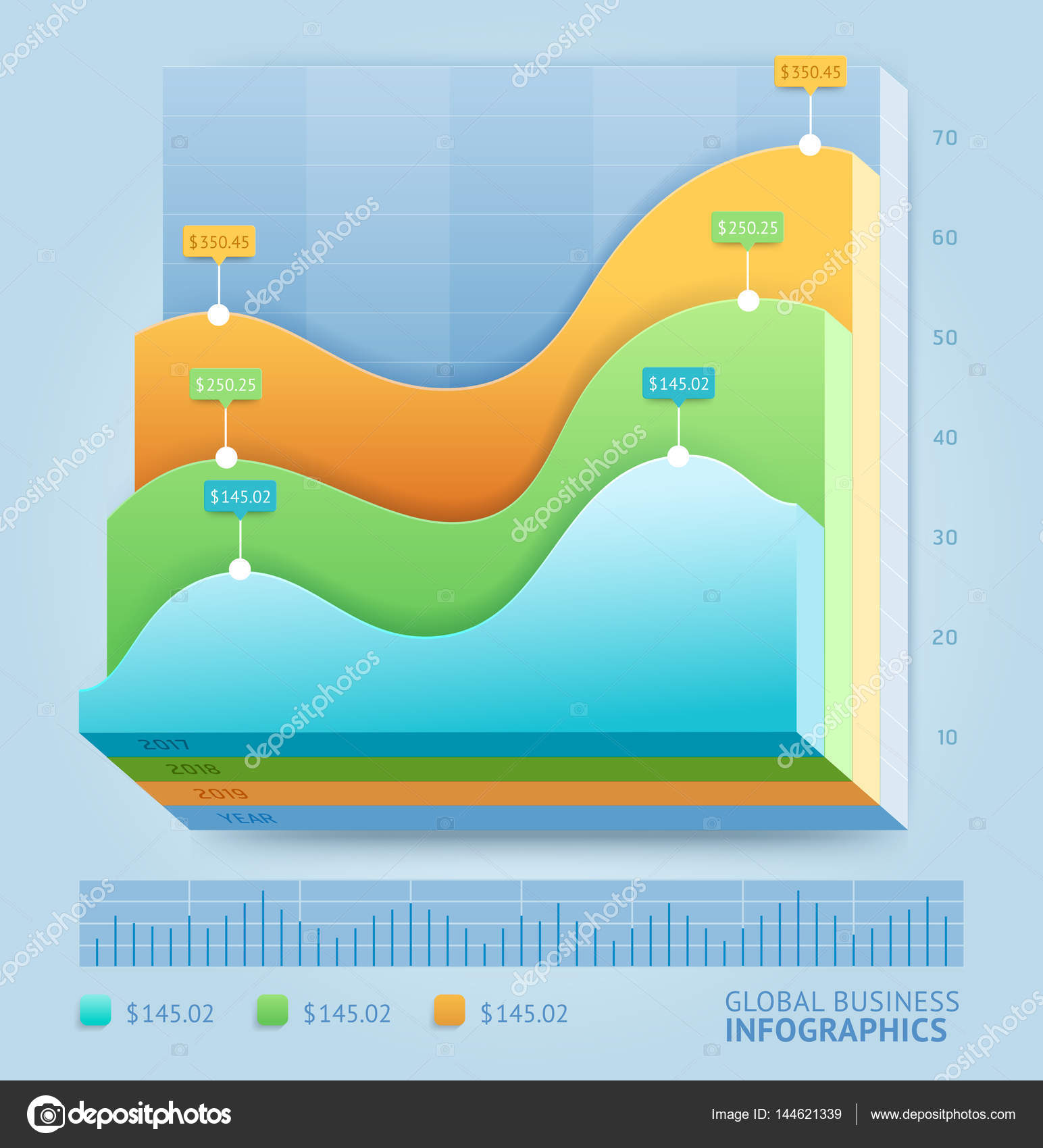 Business 3d infographic line template. Vector illustration. Stock ...