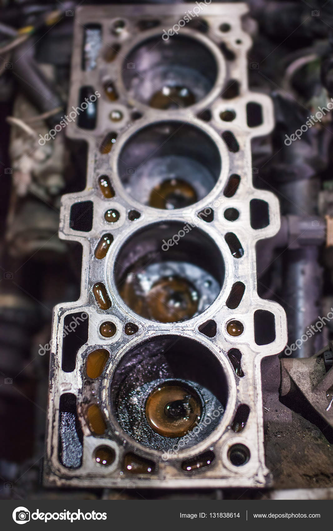 Open old block on four cylinder engine Stock Photo by ©lolik4ever 131838614