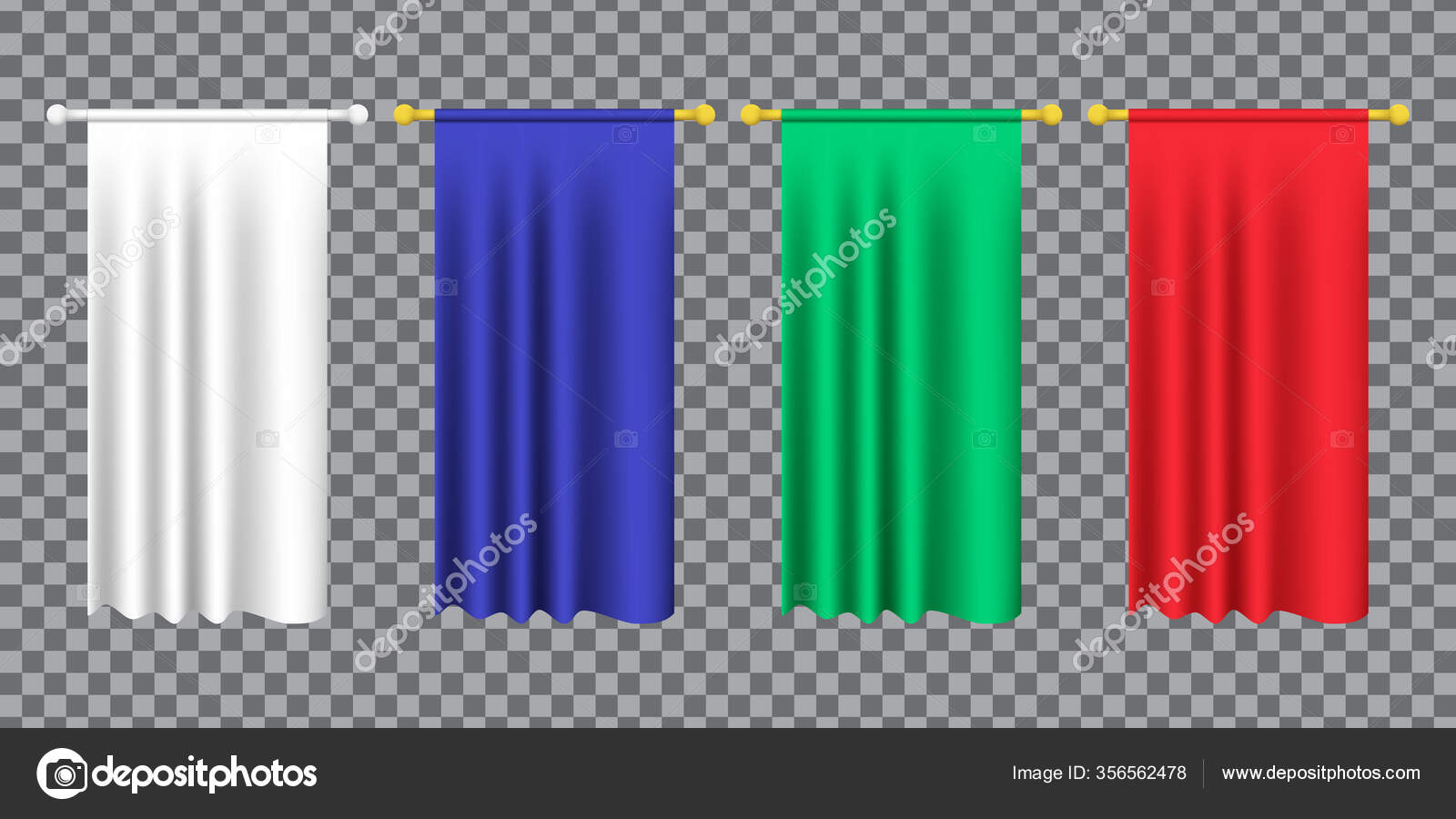 3d model of a realistic empty pennant, color changes easily. 3d ...