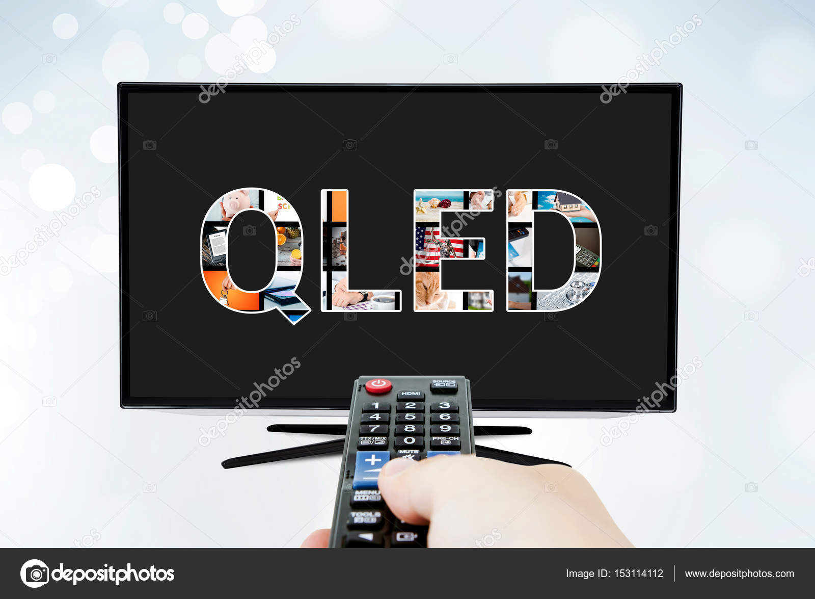 QLED quantum dot tv display innovation technology — Stock Photo ...