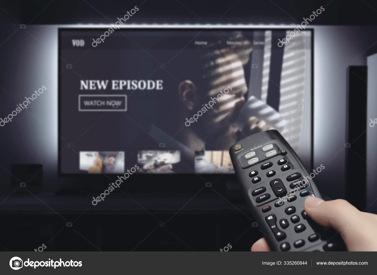 Servicio de VOD en la televisión. Concepto de transmisión de TV: fotografía de stock © simpson33 ...