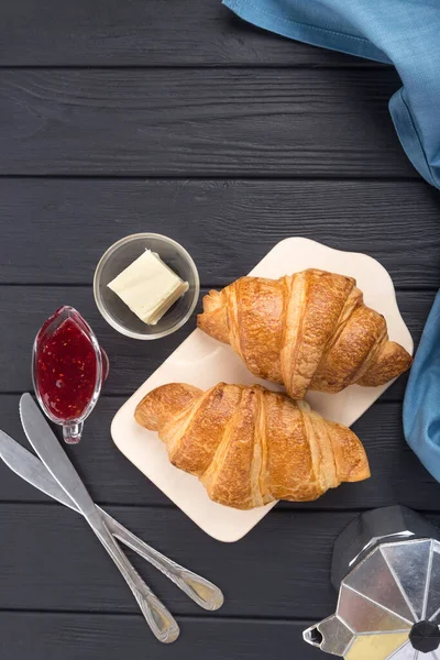 Croissants and afternoon tea Stock Photos, Royalty Free Croissants and ...