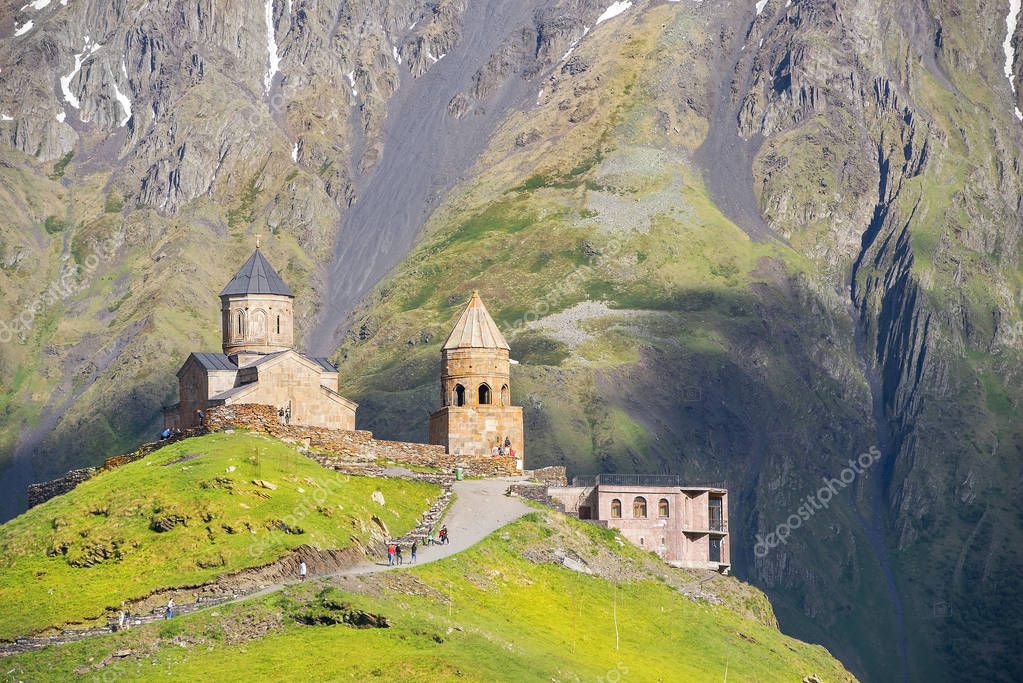 Gergeti Trinity Church in Georgia — Stock Photo © irisphoto11 #162464898