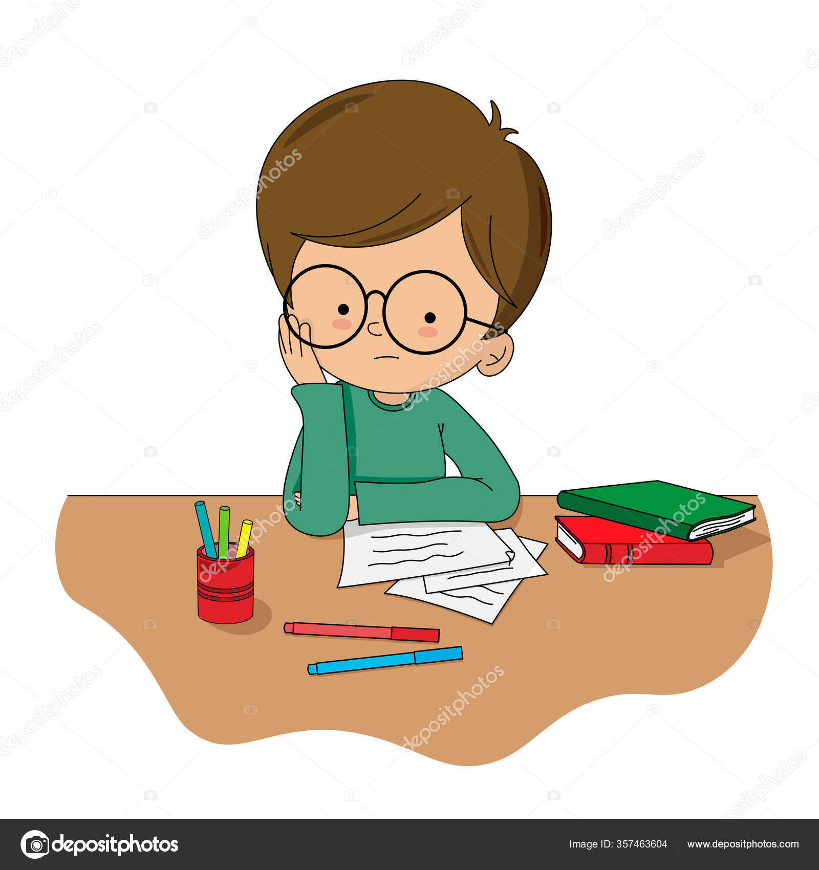 Bored Kid Clipart