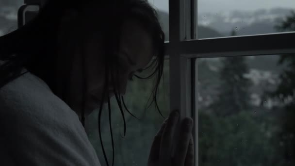 Lonely Girl Crying In Rain