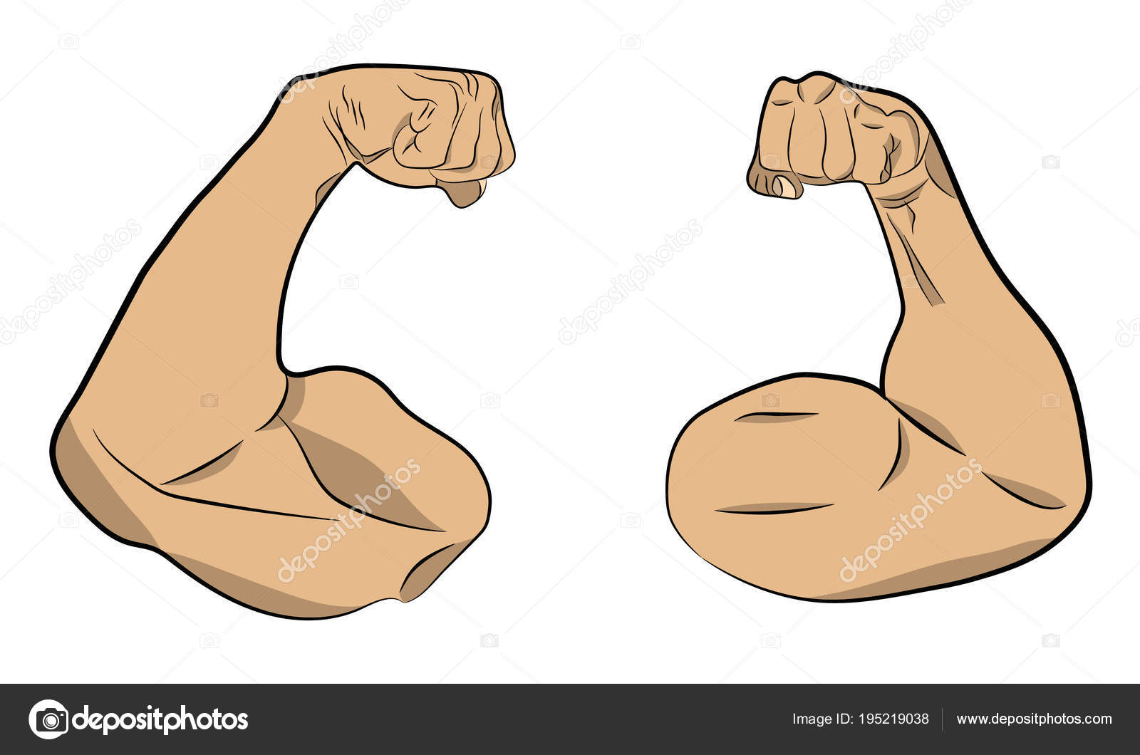 Muscle Arm Cartoon Drawing