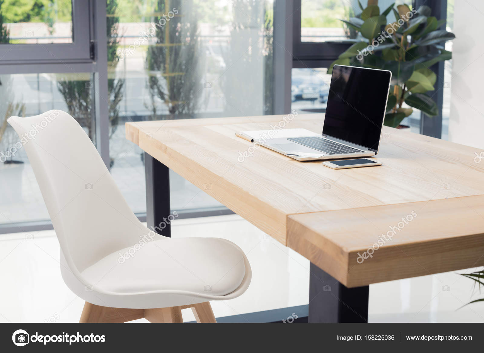 Digital devices on workplace — Stock Photo © AndrewLozovyi #158225036