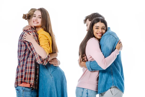 Three friends hugging Stock Photos, Royalty Free Three friends hugging ...
