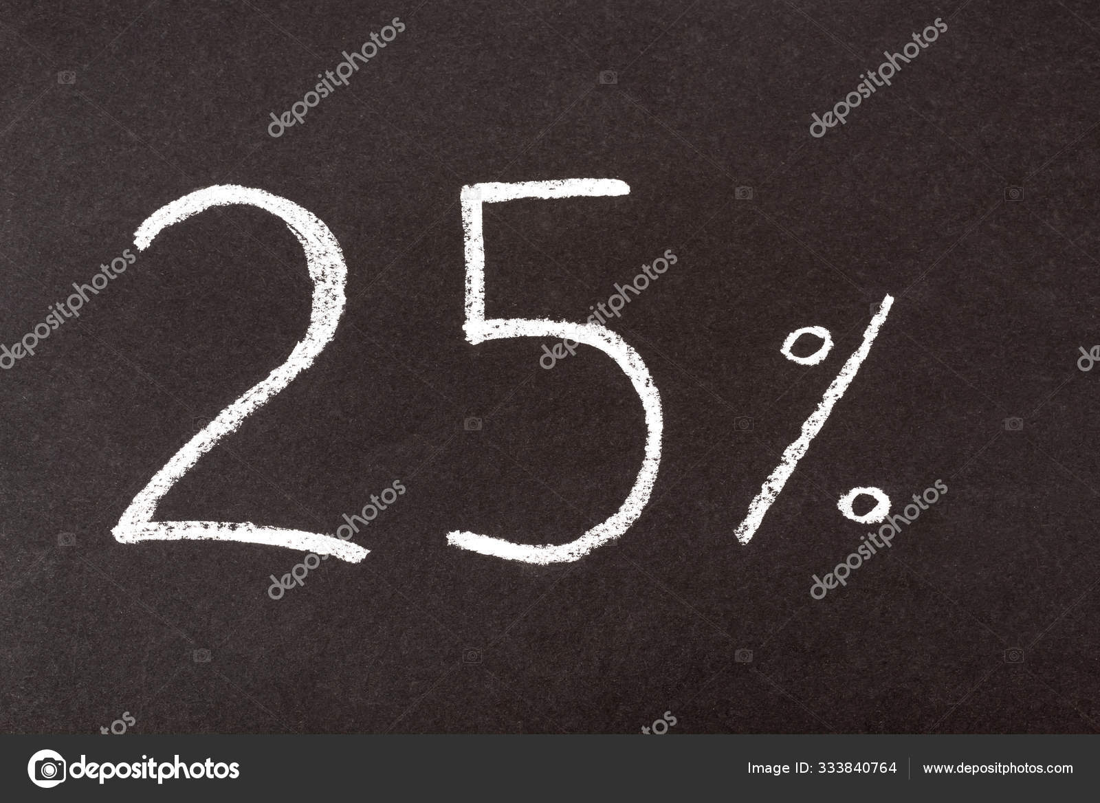 Top View Number Percent Sign Written Black Chalkboard — Stock Photo ...