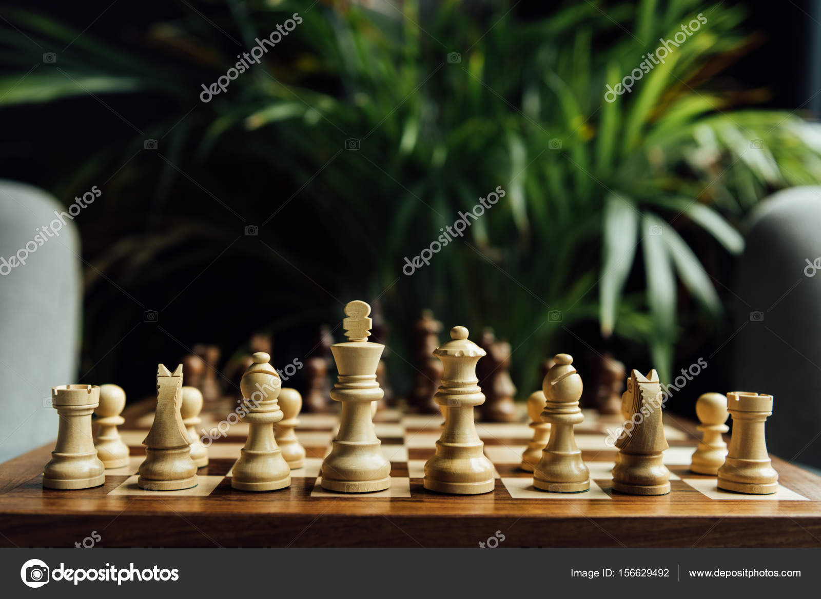 Chess set on chess board — Stock Photo © ViktoriaSapata #156629492