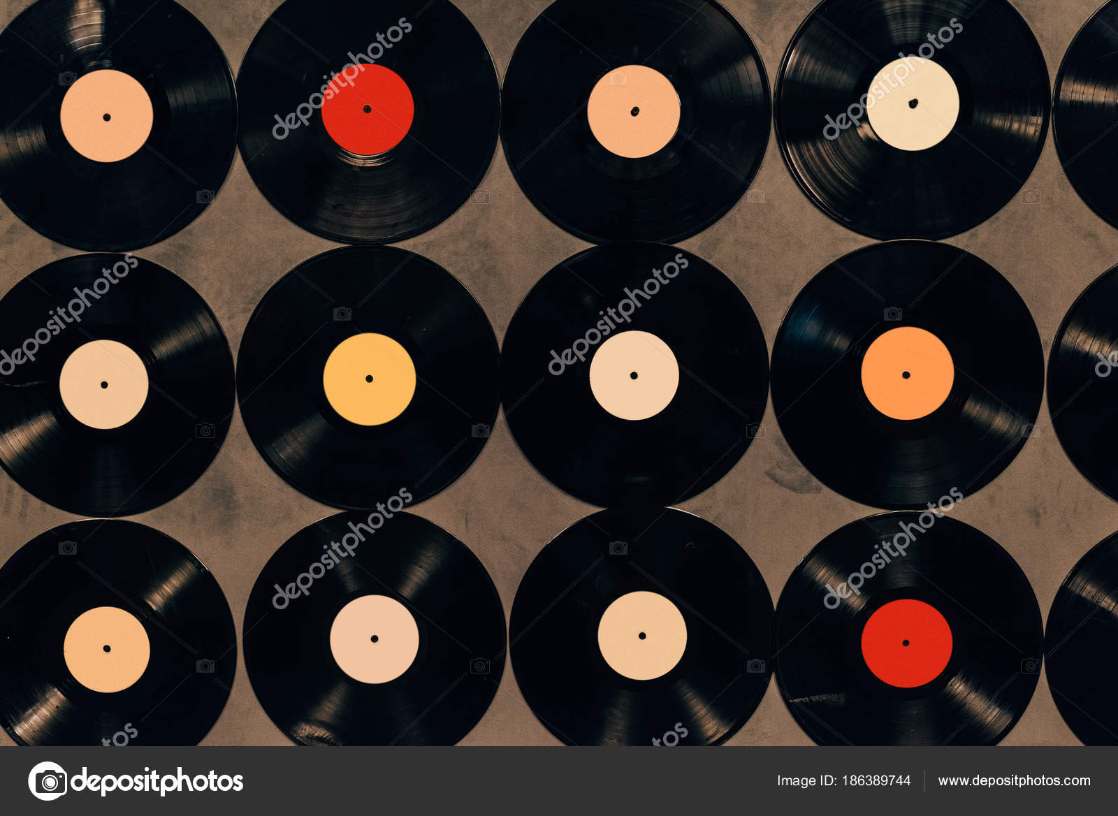 Top View Background Made Vinyl Records — Stock Photo © ViktoriaSapata ...