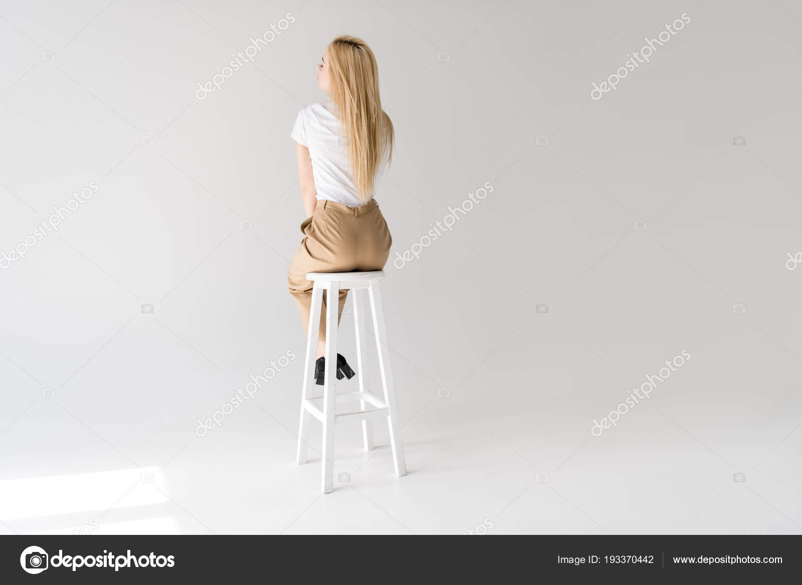 Woman Sitting Back