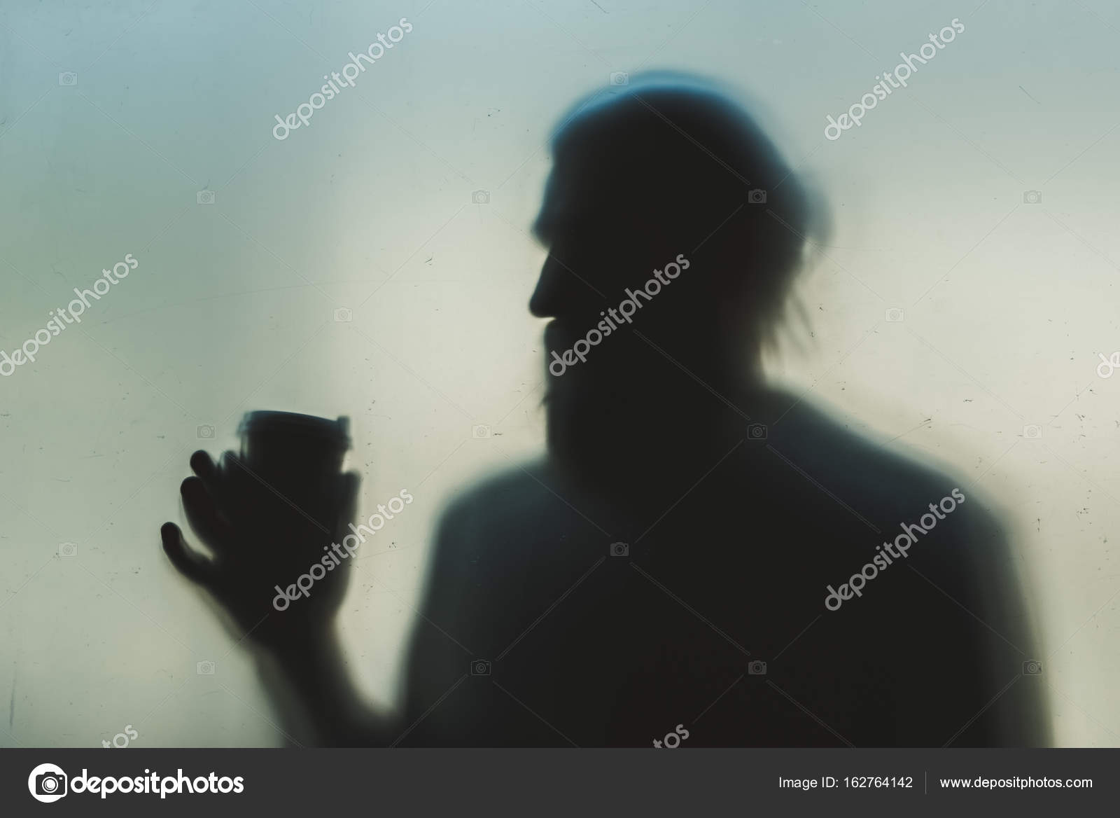 Person behind frosted glass | Man behind frosted glass — Stock Photo ...