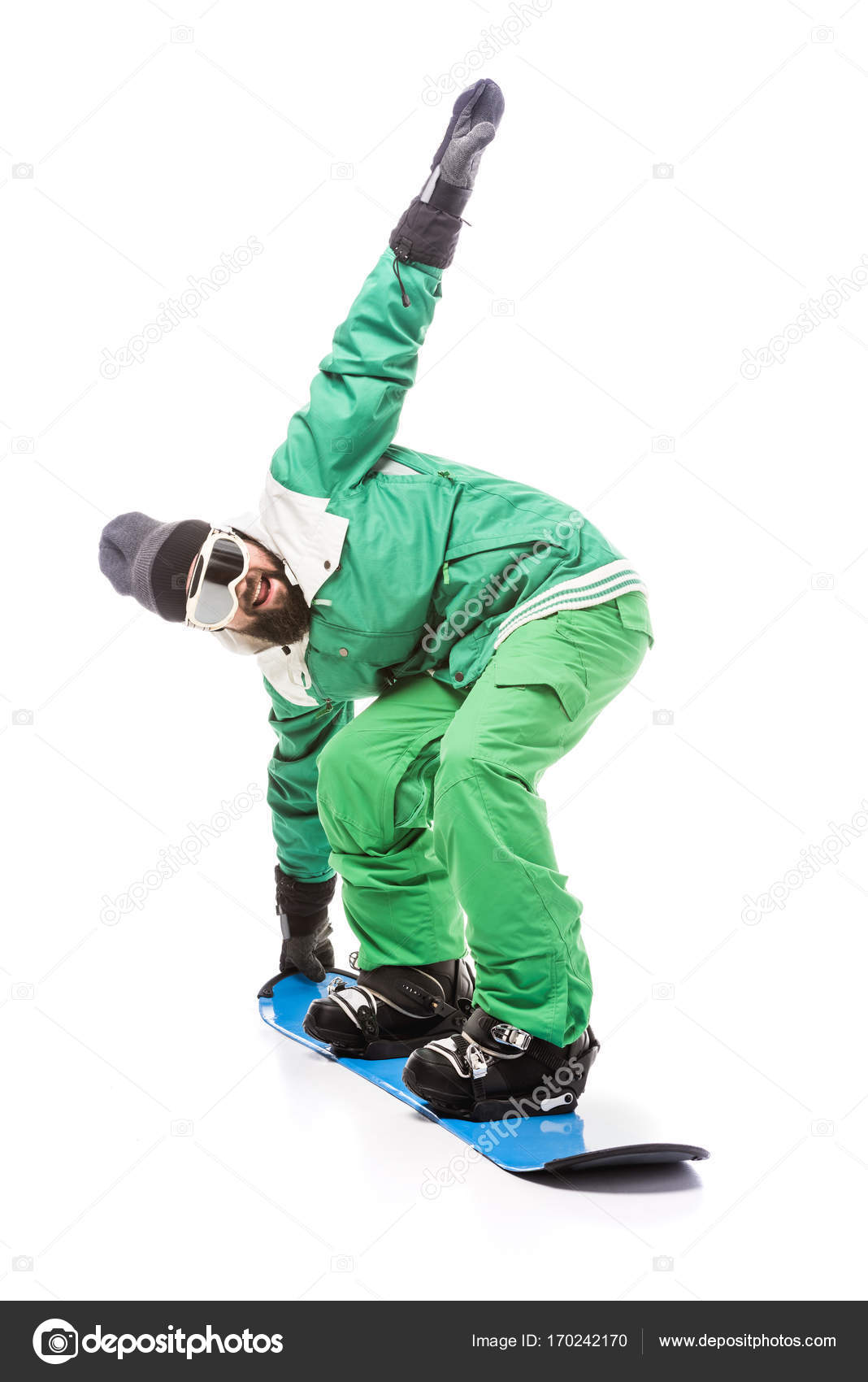 Man sliding on snowboard — Stock Photo © VitalikRadko #170242170