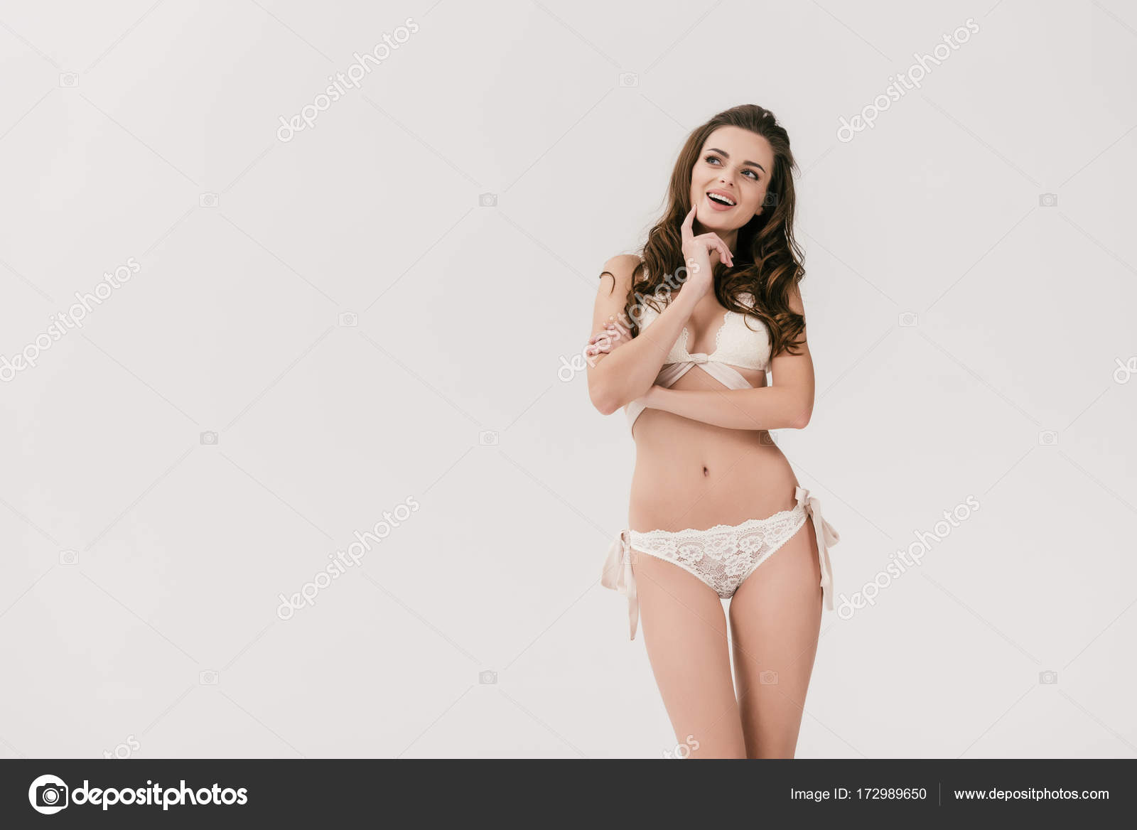 Fille Sexy En Lingerie Blanche Image Libre De Droit Par Vitalikradko
