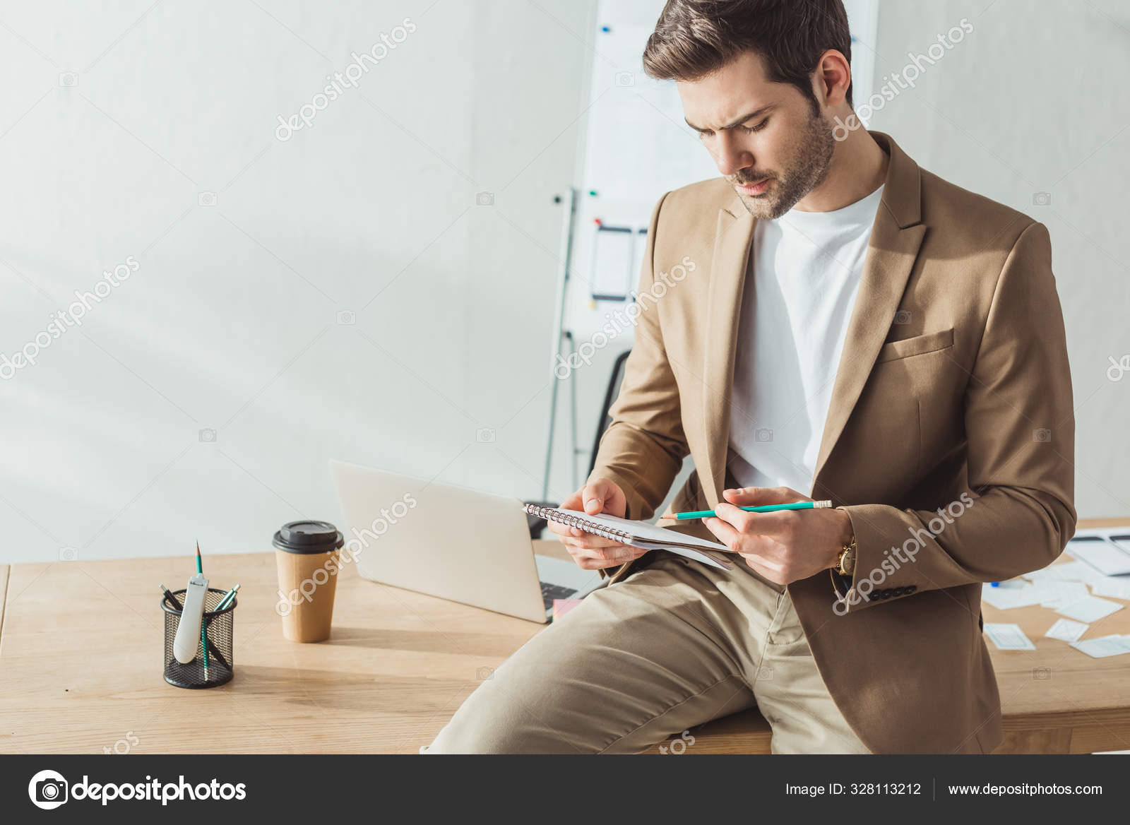 Selective Focus Designer Developing User Experience Design Designer ...