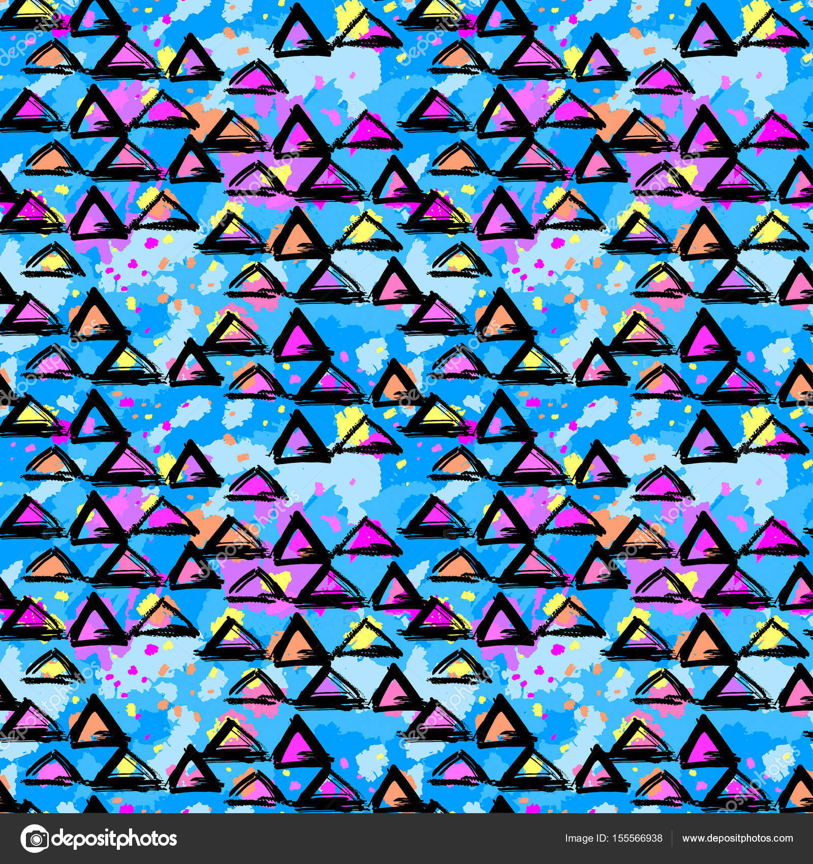 Seamless brushpen textile doodle pattern grunge texture Stock Vector ...