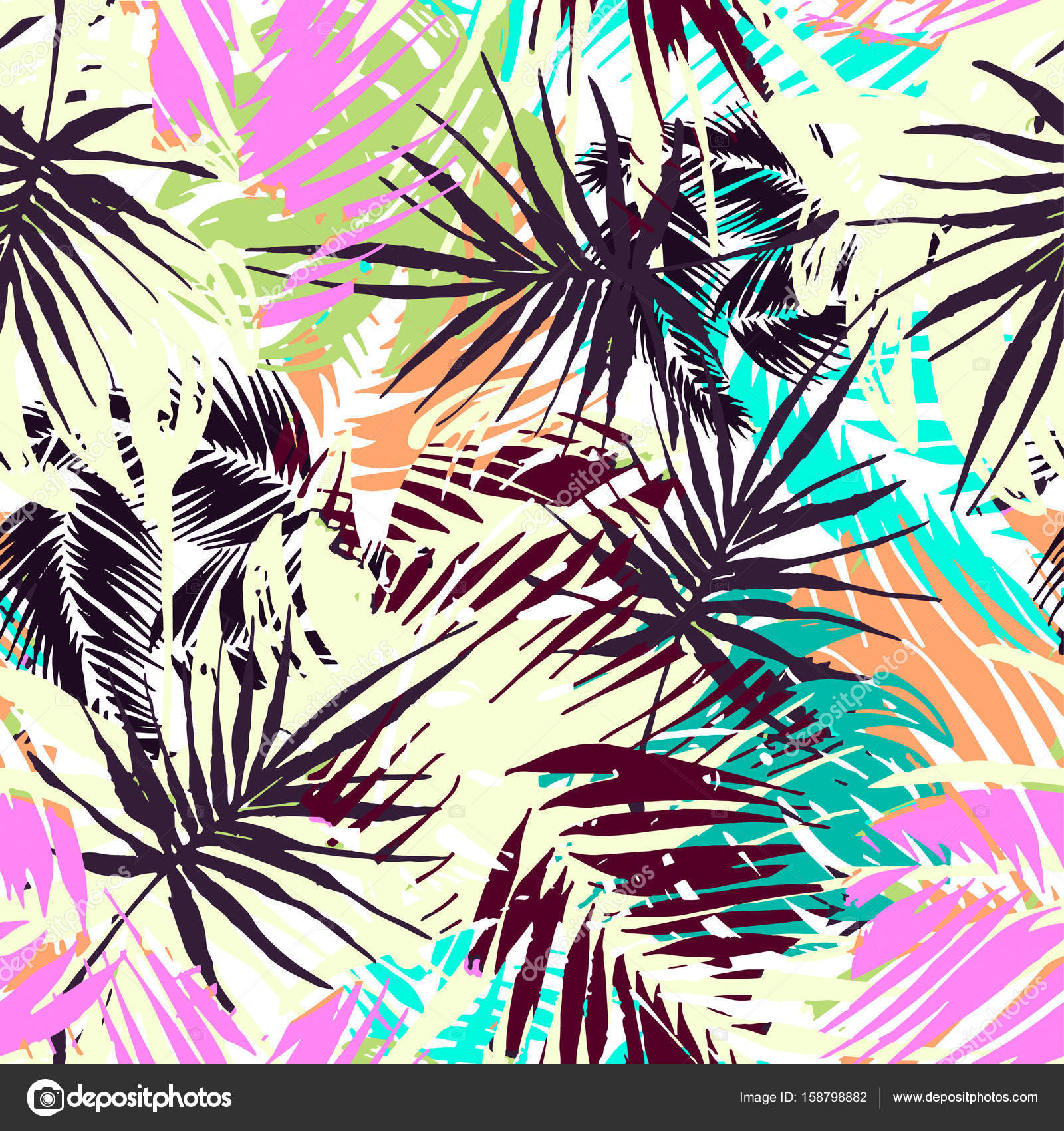Exotic seamless tropical pattern. Stock Vector Image by ©OlgaLIS #158798882