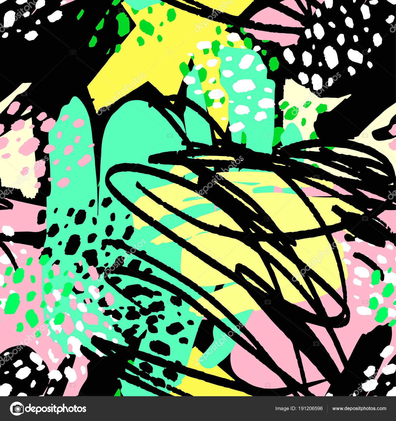 Paint strokes seamless textile pattern Stock Vector by ©OlgaLIS 191206596