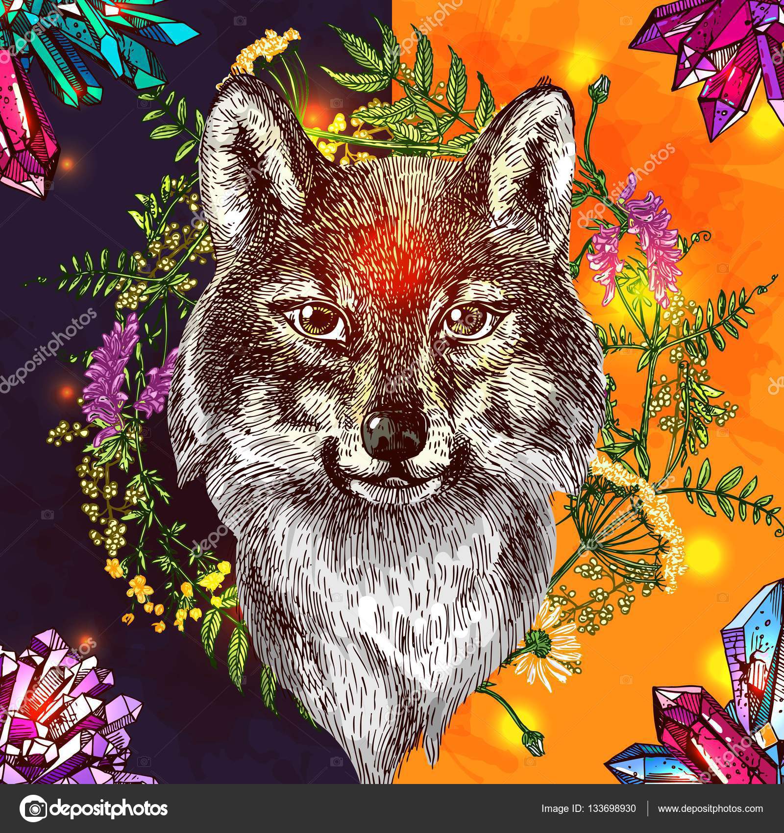 Boho style illustration Stock Vector Image by ©Margarita_87 #133698930